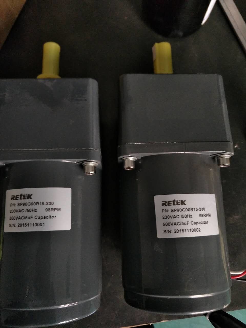 230VAC / 50Hz Geared Electric Motor , 15 / 1 Ratio Gear Drive Motor ...